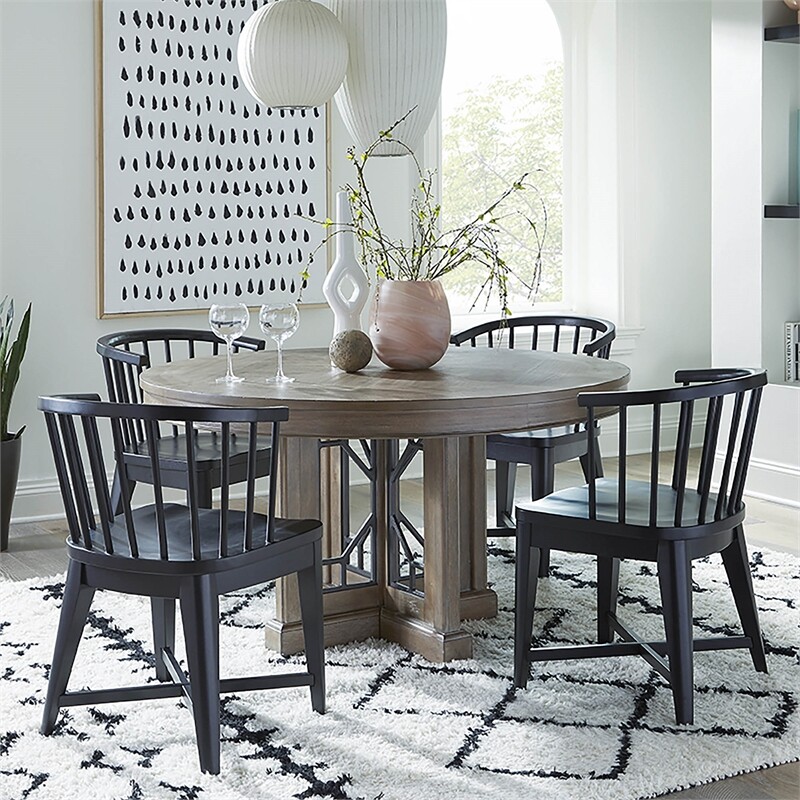 Parker House Sundance Dining 54" Round Dining Table in Sandstone Brown ...