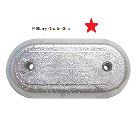 Sea Ray Oval Hull Zinc Anode 00266 Military Grade New Dealer Direct TEC ...