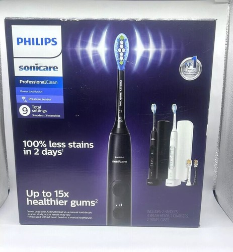 Philips Sonicare Professional Clean Power Toothbrush Set (Black /White ...