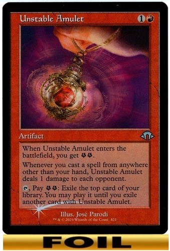 1x - Unstable Amulet - RETRO FOIL - Modern Horizons 3 - UC NM MTG | eBay
