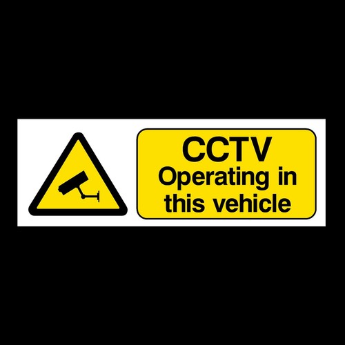 6x CCTV Operating in This Vehicle - 100x35mm Self Adhesive Stickers ...