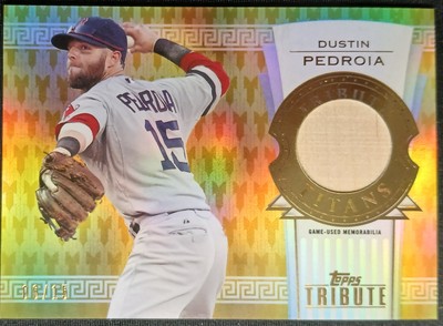 Dustin Pedroia 2014 Topps Tribute #TTR-DPE Titans Game Used Relic Gold ...