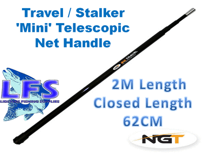 Telescopic Landing Net Handle 4 Piece 2M Fishing Tackle TRAVEL HANDLE ...