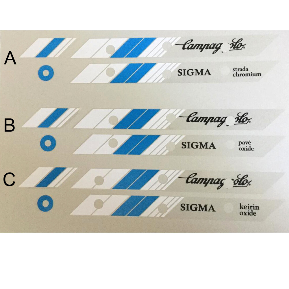 Campagnolo Sigma Rim decals E One set for two rims per sale only New 32 ...