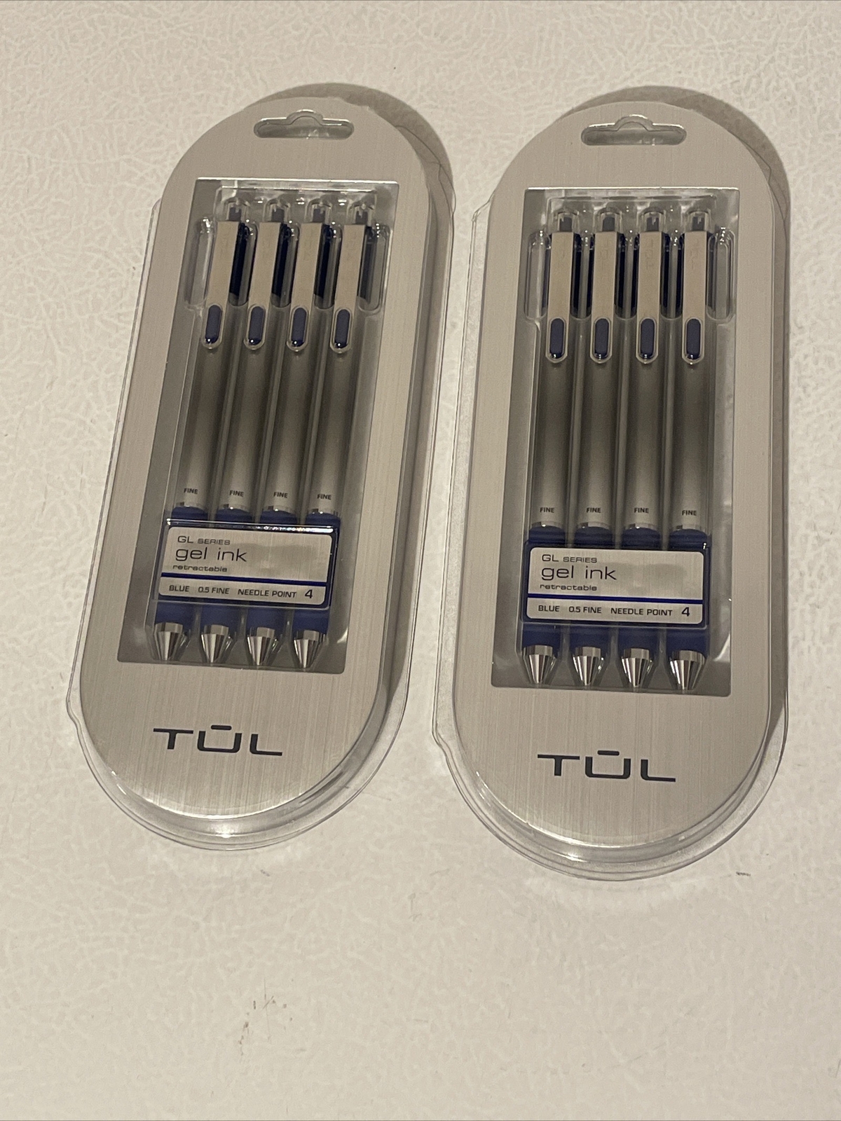 TUL Pens - Retractable Gel Pens Needle Point - 0.5 MM - Blue - 2 Packs ...