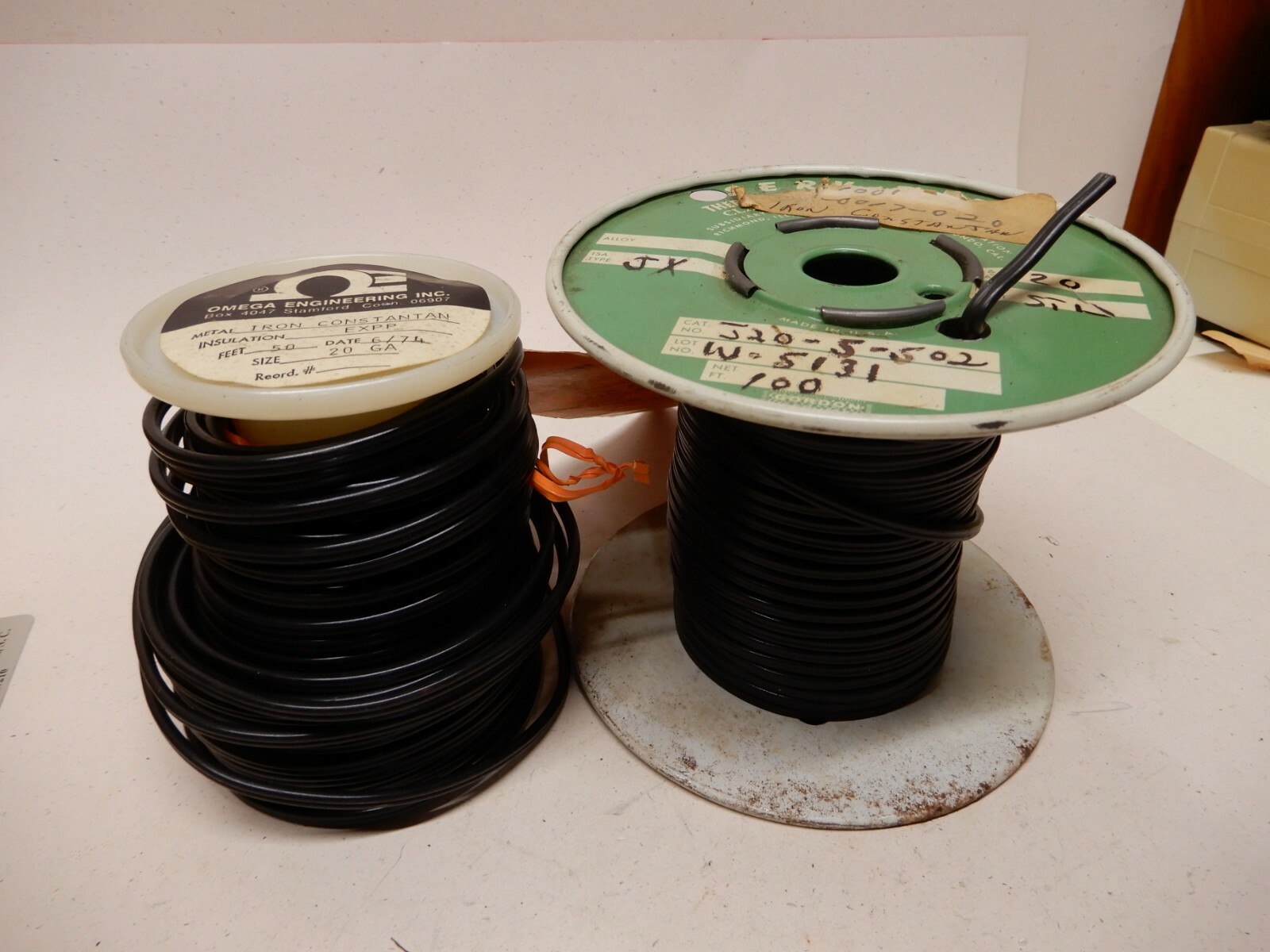 Omega Iron Constantan 20 Ga Thermocouple Wire Solid Two Smaller Rolls ...