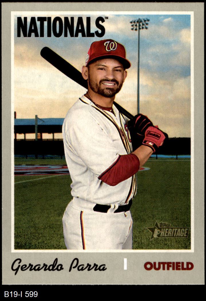 2019 Topps Heritage #599 Gerardo Parra Nationals 8 - NM/MT | eBay