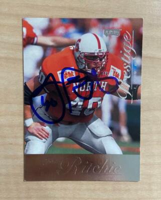 JON RITCHIE OAKLAND RAIDERS SIGNED AUTOGRAPHED 1998 PLAYOFF CARD #186 W ...