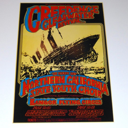 CREEDENCE CLEARWATER REVIVAL FILLMORE WEST ORIGINAL 1969 CONCERT POSTER ...