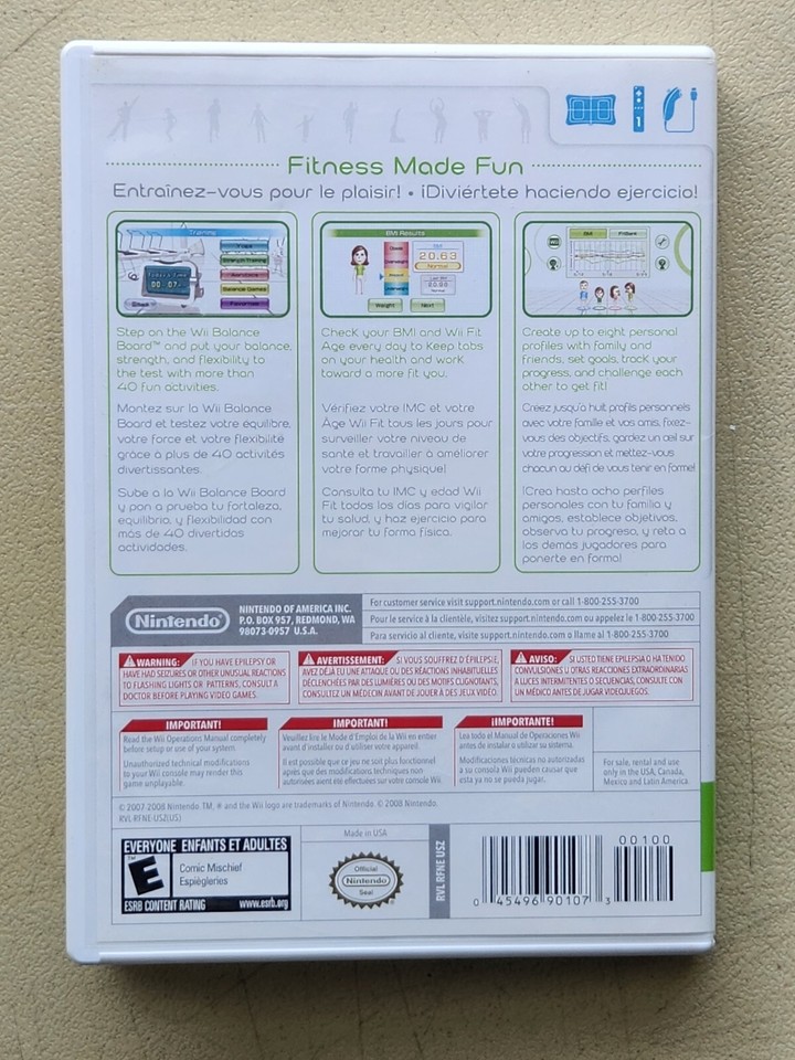Wii Fit CIB Made in USA Orange Logo Variant Complete Video Game ...