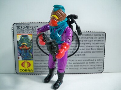 K23i5751 TOXO-VIPER W/ FILE CARD 100% COMPLETE GI JOE COBRA 1988 ...