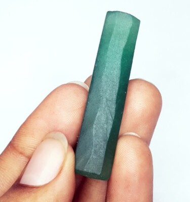 Loose Gemstone Natural Green Emerald Uncut Rough 40.37 Ct Translucent ...
