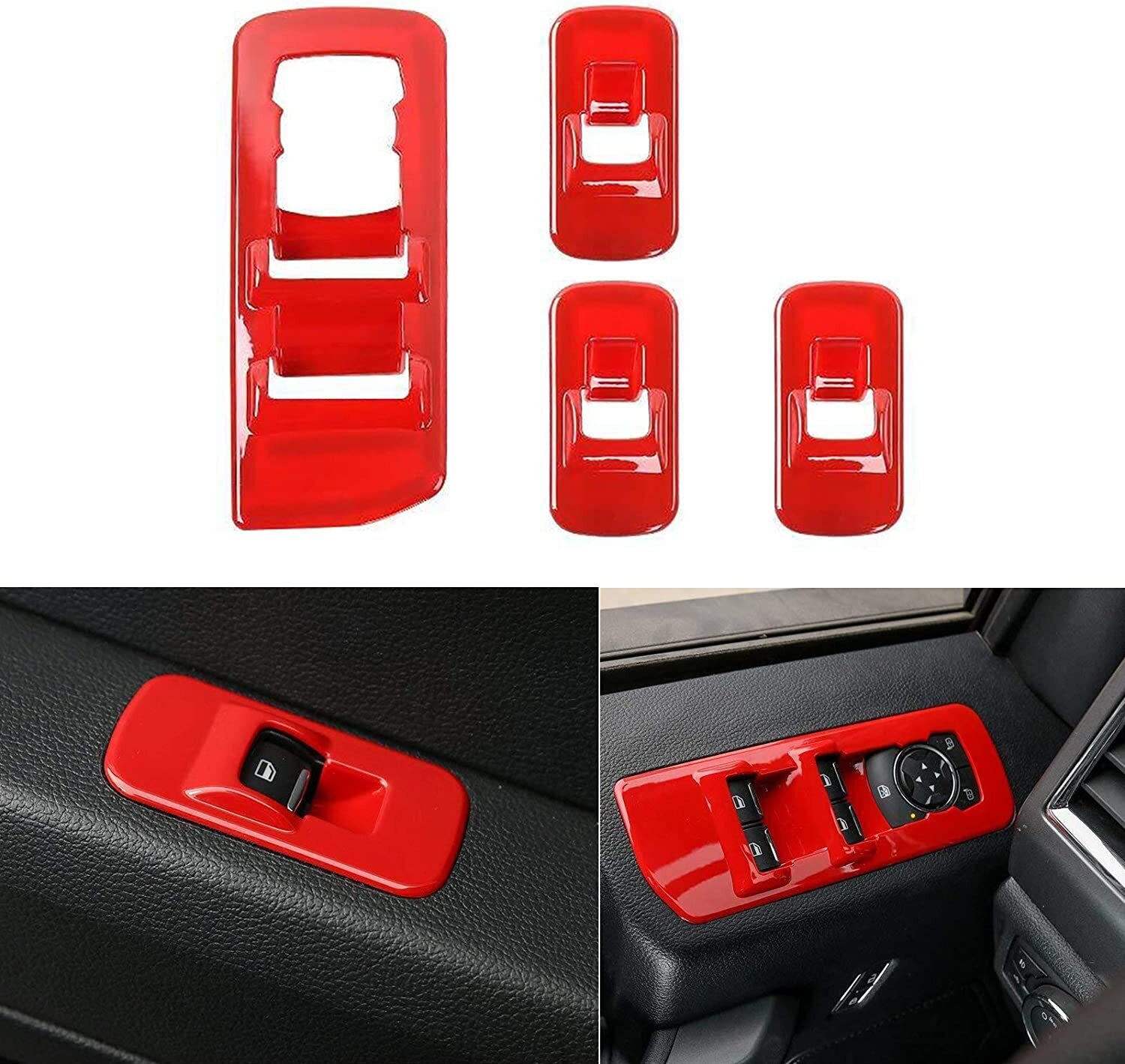 Car Window Lift Switch Panel Cover Trim For 2015-2020 Ford F150 ...