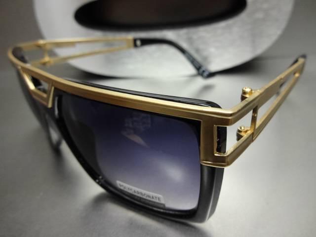 CLASSIC VINTAGE RETRO Hip Hop Rapper Style SUN GLASSES Large Black ...