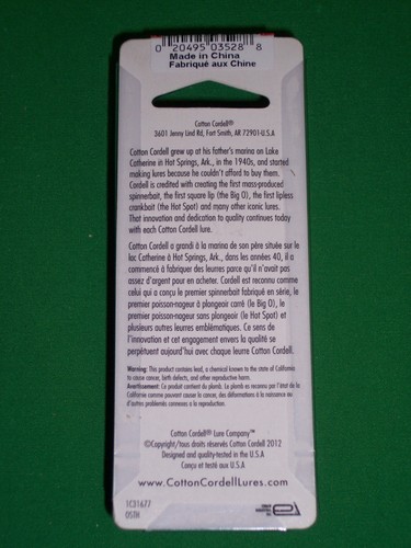 Rattle Trap Glitter Shad 2.5" Cotton Cordell Bass Fishing Lure ...