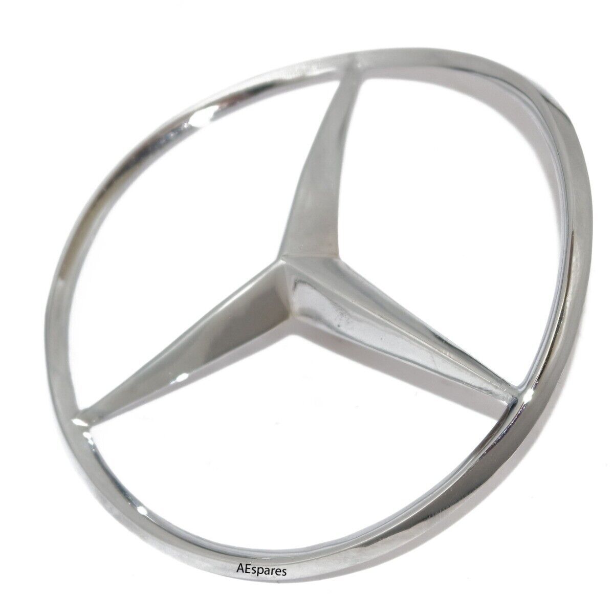 New Brass Made Chrome Plated Mercedes Boot Badge 4.5" Center Mount Bolt ...