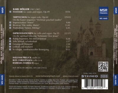 WILLIAM PREUCIL / ROY CHRISTENSEN / BARBARA HARBACH KARL HÖLLER: MUSIC ...