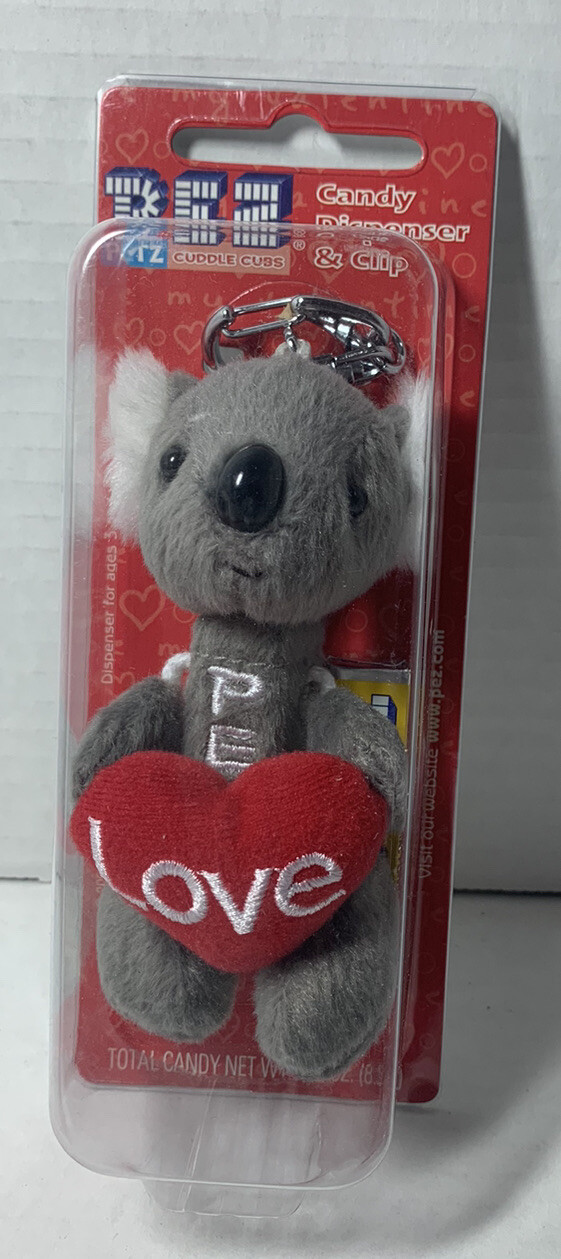 PEZ PETZ CUDDLE CUBS GREY KOALA KEY CHAIN (PEZ, 2009, OLD STORE STOCK ...