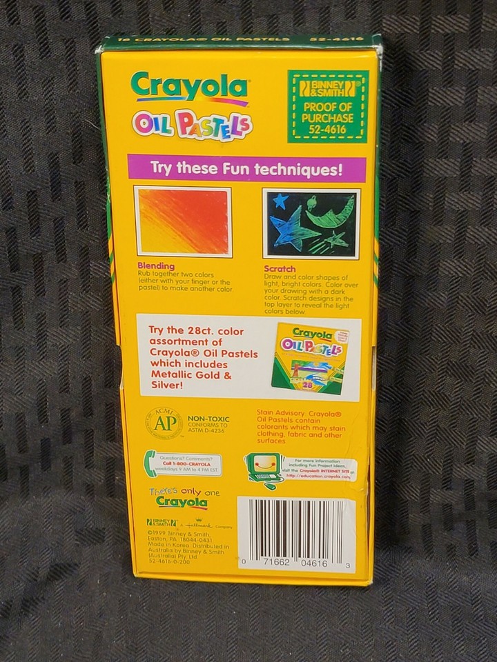 NOS Oil Pastels 1999 Crayola 16 Brilliant Colors | eBay