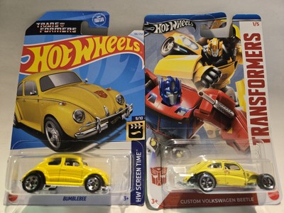 Hot Wheels - Transformers - Bumblebee & Custom Volkswagen Beetle - Lot ...
