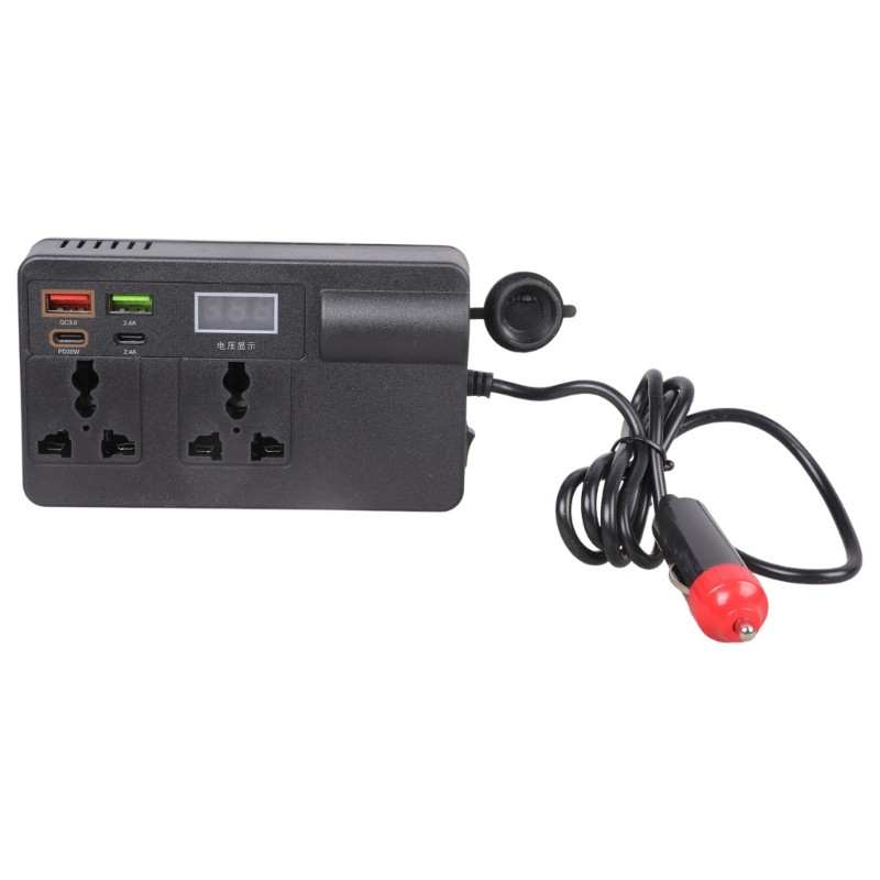 Car Plug Adapter Outlet Power Inverter DC12V-24V to 220V Car Travel ...