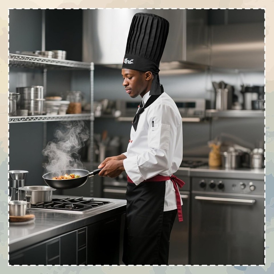 Hibachi Chef Costume Set 4PC - chef hat and Apron, Japanese Headband ...