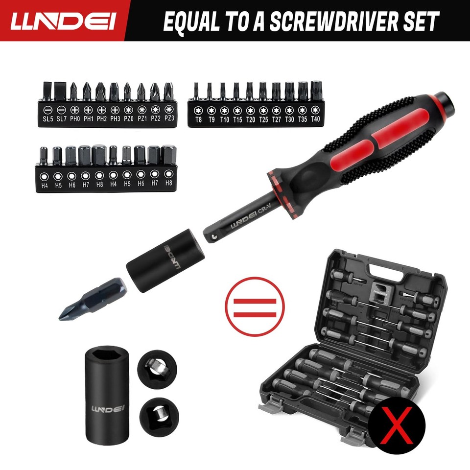LLNDEI 48-Piece 1 | 4 in Mini Socket Ratchet Set | Metric 4-14mm 6 ...