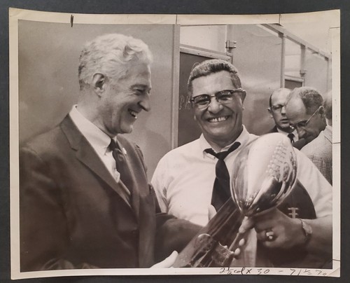 RARE ORIGINAL 1967 Vince Lombardi Bud Wilkinson Super Bowl I 8x10 Photo ...