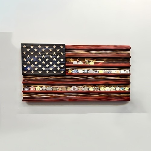 Handmade Wooden Stand: American Flag, Coin Display, Wall Art | eBay