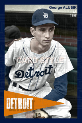 George Alusik - 1958 Detroit Tigers - choose a size - colorized print ...