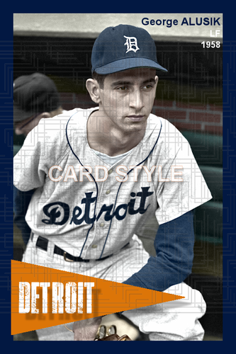 George Alusik - 1958 Detroit Tigers - choose a size - colorized print ...