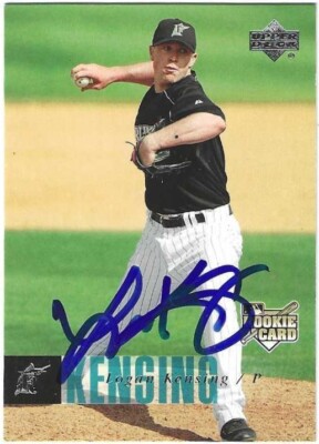 Autograph Signed 2006 Upper Deck 622 Logan Kensing Miami Marlins Tough ...