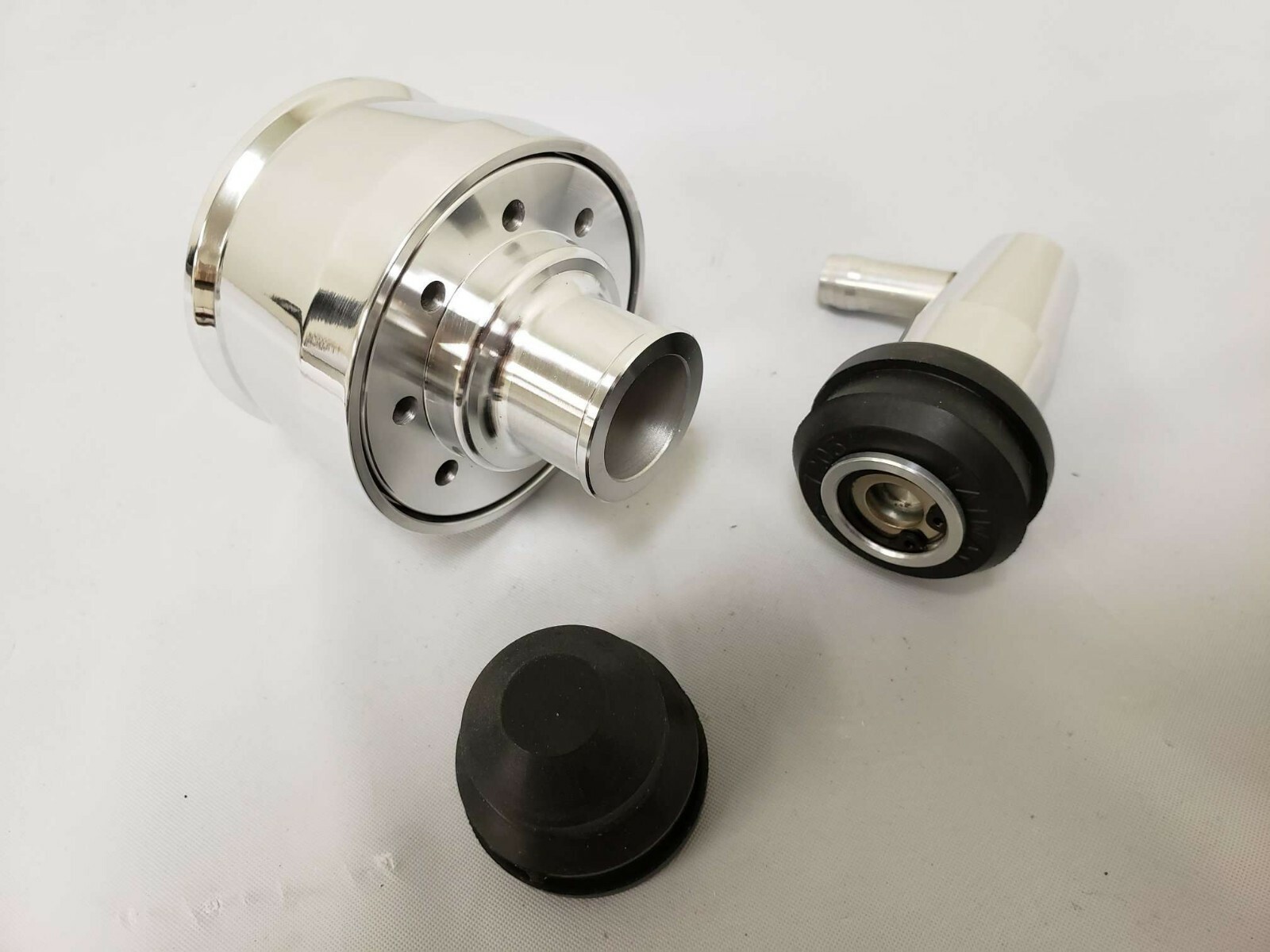 Polished Billet Aluminum Smooth Valve Cover Breather & Mini PCV Combo ...