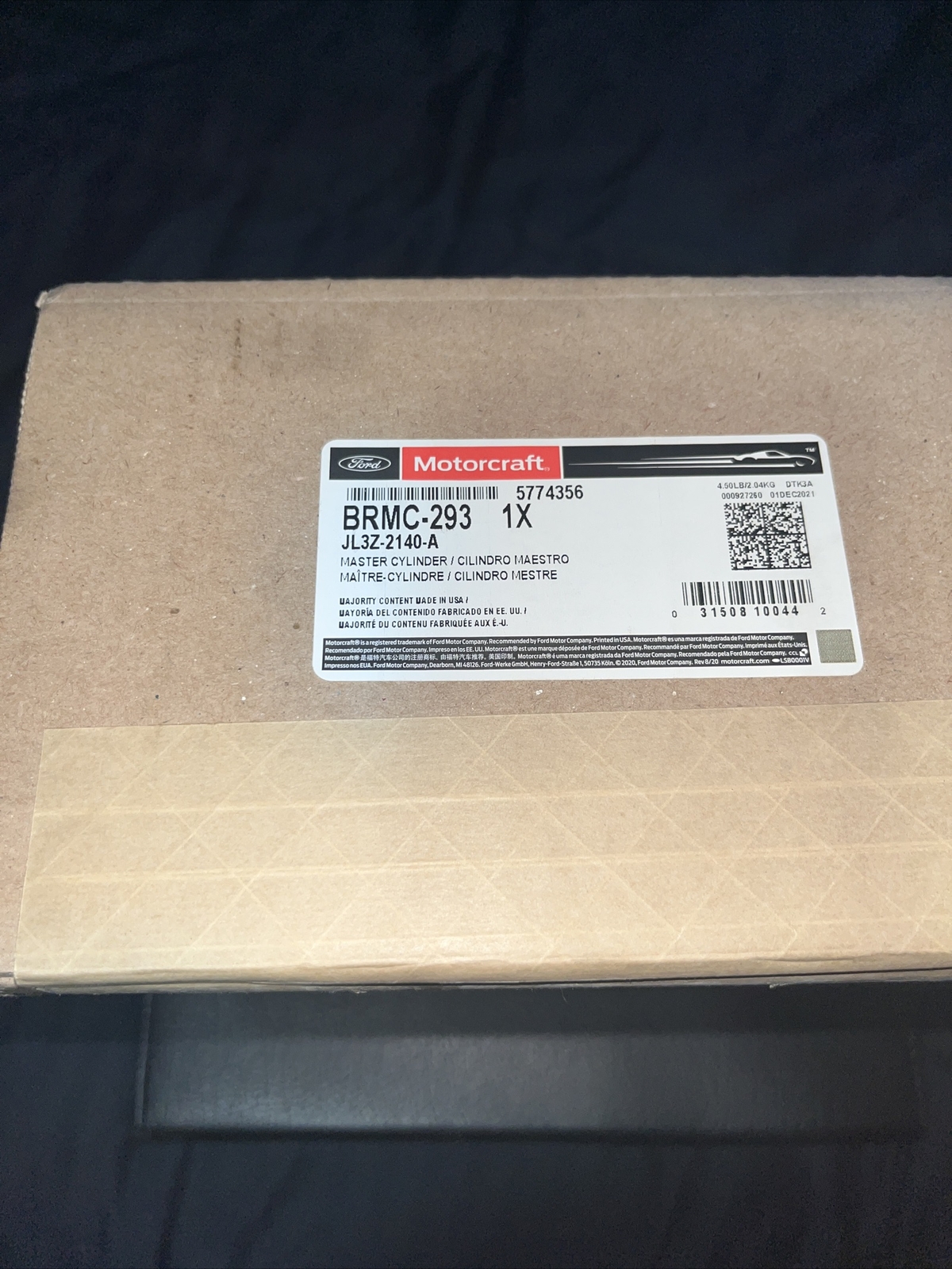 Brake Master Cylinder Motorcraft BRMC-293 for sale online | eBay