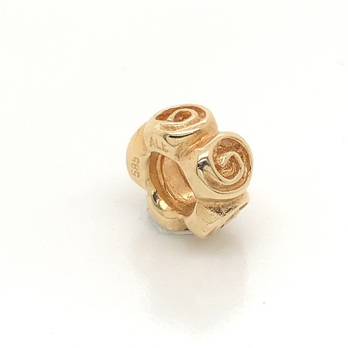 Genuine Pandora 14ct Yellow Gold "Big Roses" Spacer Charm 750120 ...