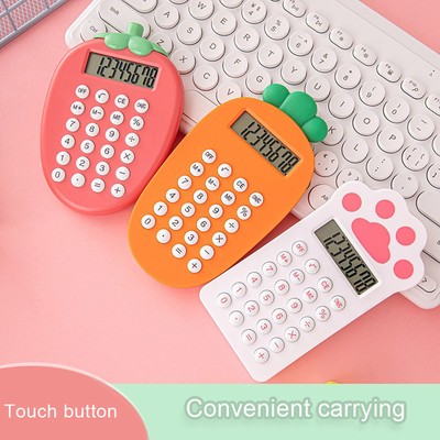 Strawberry Design Calculator Student Compact Cartoon Carrot for School ...