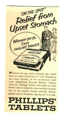 1958 Phillips' Tablets Advertisement | eBay