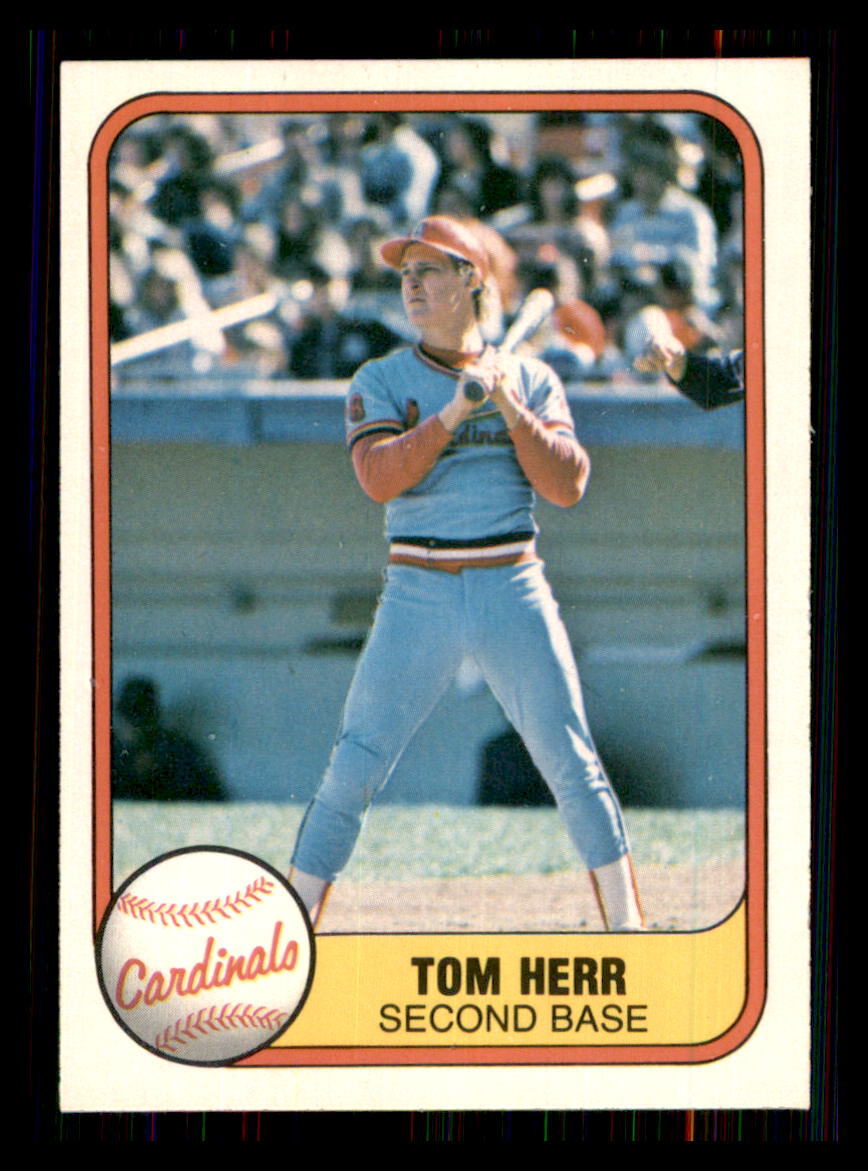 1981 BASEBALL 1981 Fleer Tom Herr St. Louis Cardinals #550 1 | eBay
