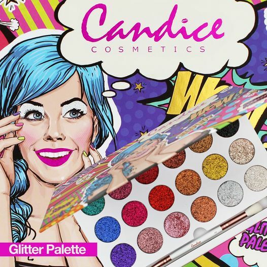 Candice Cosmetics Pressed Glitter Eyeshadow Palette 18 Colors for sale ...