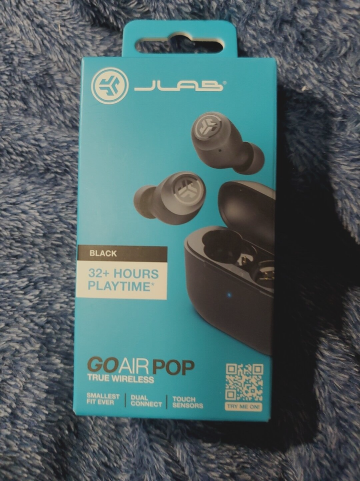 NEW JLab GO AIR POP True Wireless black Earbuds Smallest fit ever 32 ...