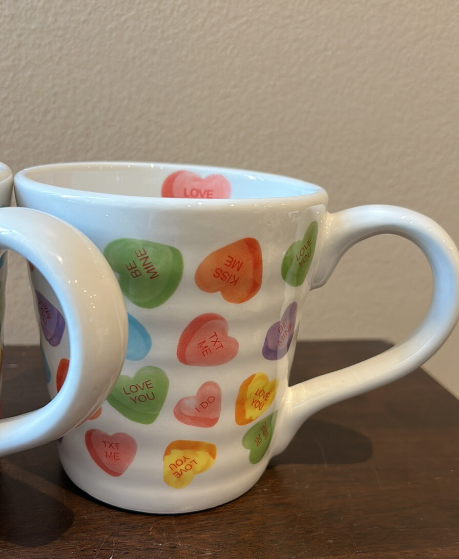 Maxcera Coffee Mugs Set Of 2 Cups New Valentines Day Hearts Love Pride ...