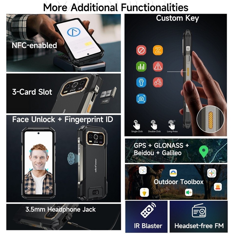 Ulefone Armor 27T Pro+ Wärmebildkamer 5G Robust Smartphone 24GB+256GB ...