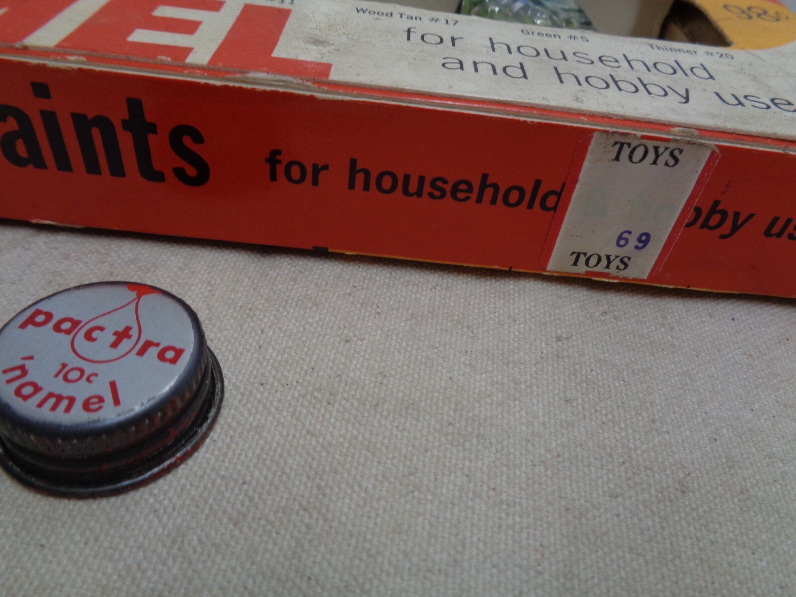 Pactra Enamel Model Kit Paints 1966 1967 ? Used AS IS hobby shop boxed ...