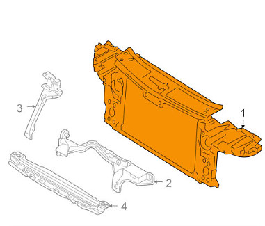 PORSCHE CAYENNE 9PA RADIATOR SUPPORT FRAME BRACKET 95550559402 NO DUTY ...