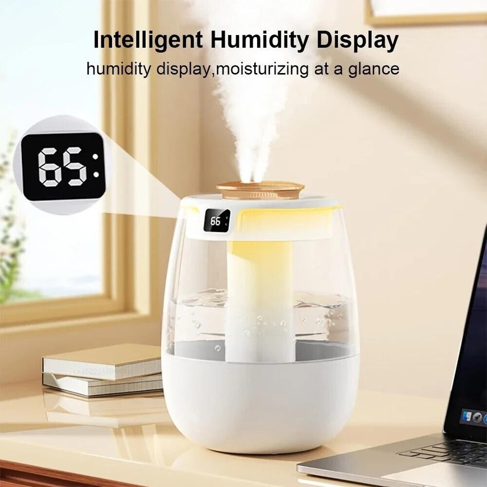 2l Humidifiers Ultrasonic Warm & Cool Mist LED Humidifier Top Fill for ...
