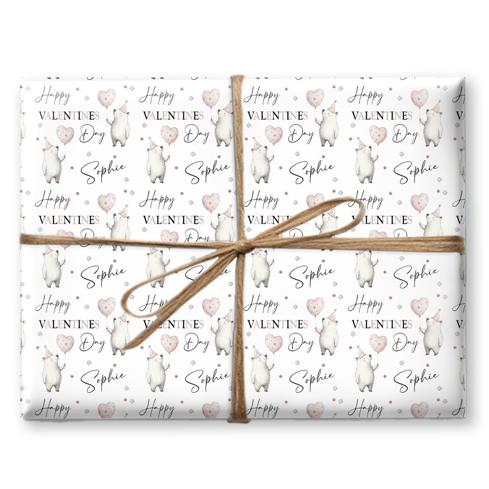 Personalised Valentines Wrapping Paper Woodland animal wrapping paper ...