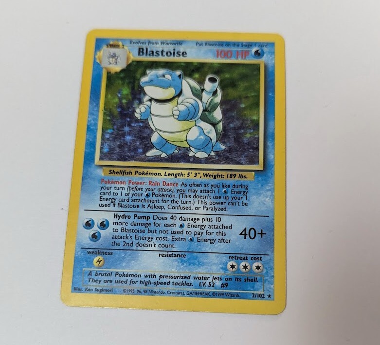 Blastoise 2/102 Base Set Unlimited Holo Foil 1999 Wizards of the Coast ...