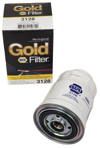 NEW NAPA 3128 Gold Water Separator Fuel Filter **SEE DESC FOR VEHICLE ...