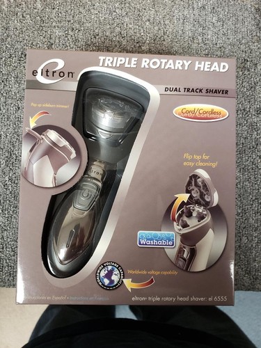 ELTRON Triple Rotary Head Dual Track Shaver EL-6555 | eBay