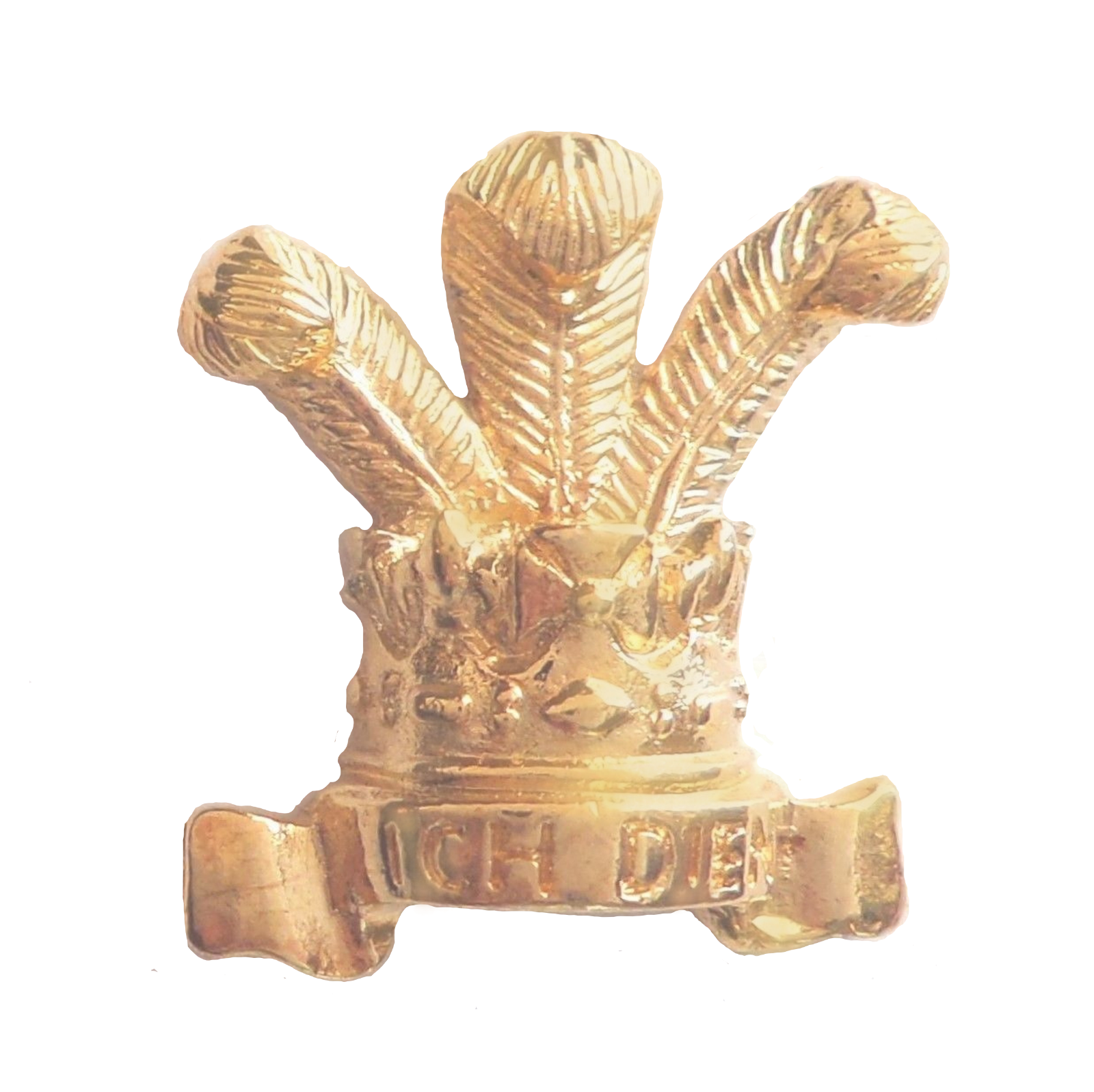 Prince of Wales's Feathers (Ich Dien) Pin Badge in Gold Plated Pewter ...